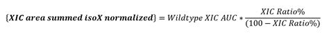 Byos Ptm Quantitation Isotope Selection And Xic Area Summed Isox