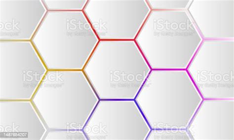 3d 육각 형 기술 추상흰색 배경 3차원 형태에 대한 스톡 벡터 아트 및 기타 이미지 3차원 형태 벌집 패턴 가상현실