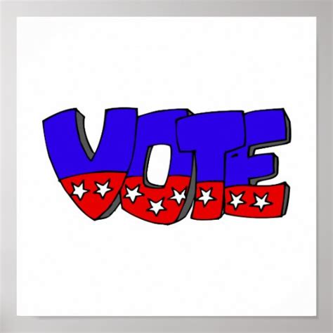 Vote Bubble Letters Poster Zazzle