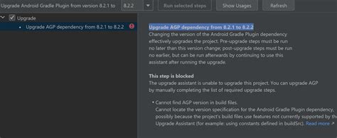 Android Studio Prompts To Upgrade Agp To A Version That Is Already Used