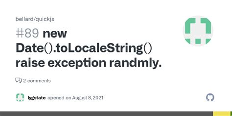 new date tolocalestring raise exception randmly · issue 89