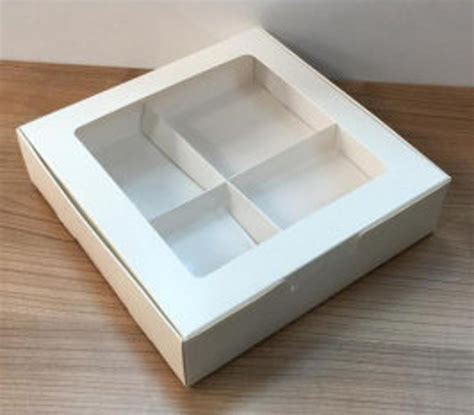 Folding Disassembled Box 15x15x5 Cm 599x599x2 Inch Size T With 4 Compartments With