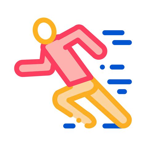 Man In Running Action Icon Vector Outline Illustration 17588297 Vector Art At Vecteezy