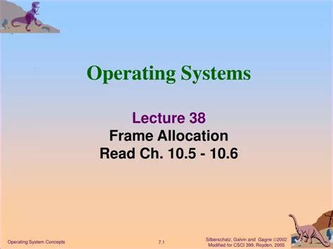 ppt operating systems lecture 38 frame allocation read ch 10 5 10