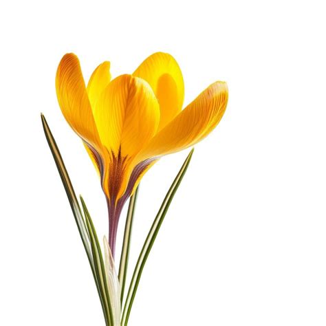 Premium Psd Crocus Yellow Flower