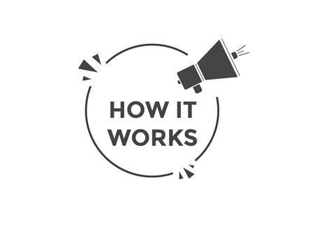 How It Works Text Button How It Works Sign Speech Bubble Web Banner