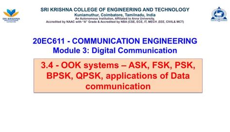 Coherent And Non Coherent Detection Of Ask Fsk And Qask Pptx Digital Audio Computer