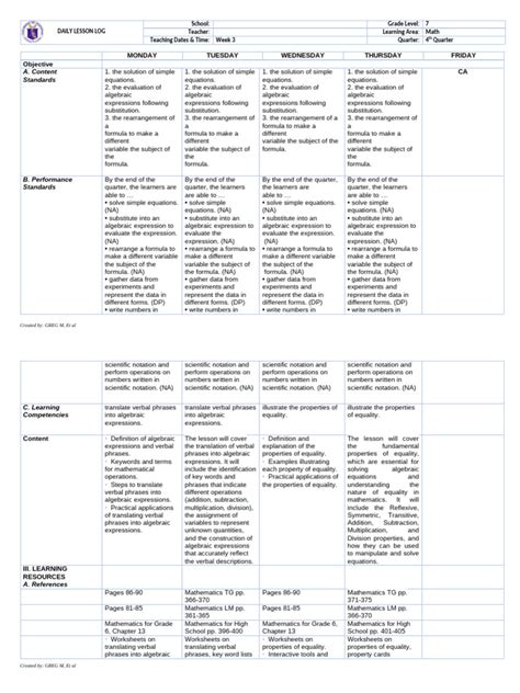 Math 7 Q4 3 Pdf Equations Mathematics