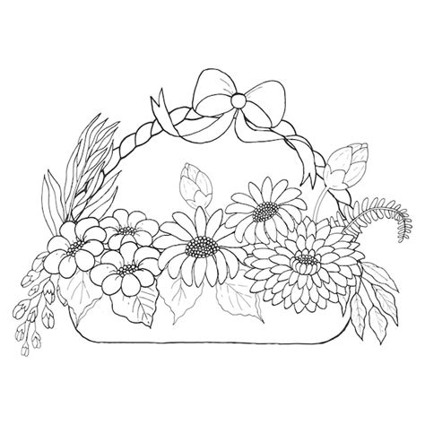 색칠 공부를 위한 데이지 꽃 그림 프리미엄 벡터