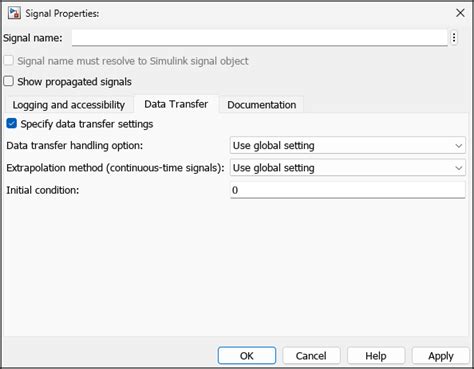 Configure Data Transfer Settings Between Concurrent Tasks MATLAB Simulink
