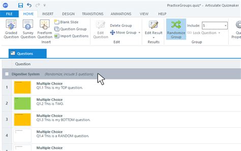 Quizmaker Organizing And Randomizing Quiz Questions Articulate Support