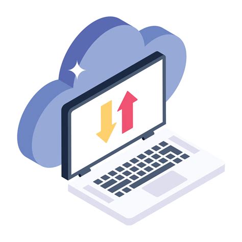 Cloud Data Transfer Icon Isometric Design 6466624 Vector Art At Vecteezy
