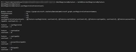 azure ad authentication methods summary reports using microsoft graph