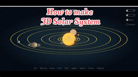 How To Make 3d Solar System By Using Htmlcss Javascript Codecrackersuraj Youtube