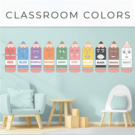 Classroom Decor Color Posters With Faces By Positively Special Tpt