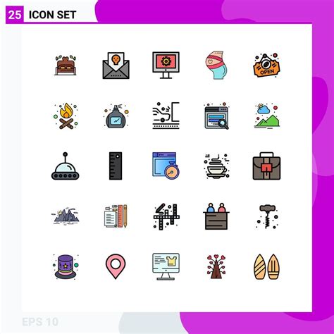 25 Filled Line Flat Color Concept For Websites Mobile And Apps Women Pregnancy Mail Safety Web