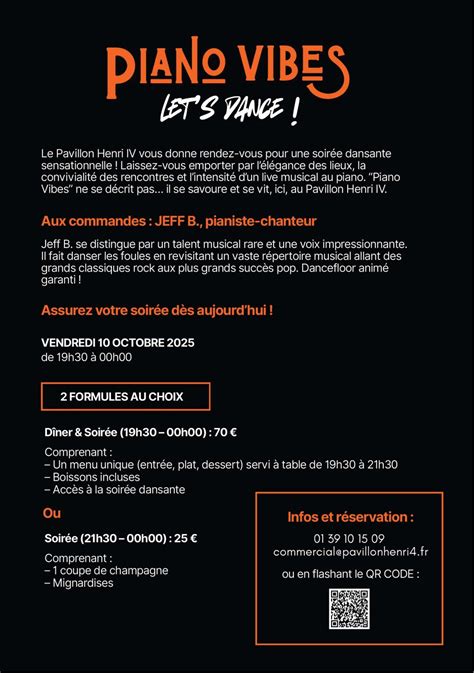 Soirée Dansante Le 10 Octobre 2025 Au Pavillon Henri Iv Charles Eric Hoffmann