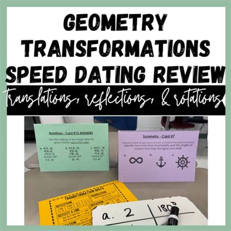 Geometry Transformations Review Speed Dating Translation Reflection