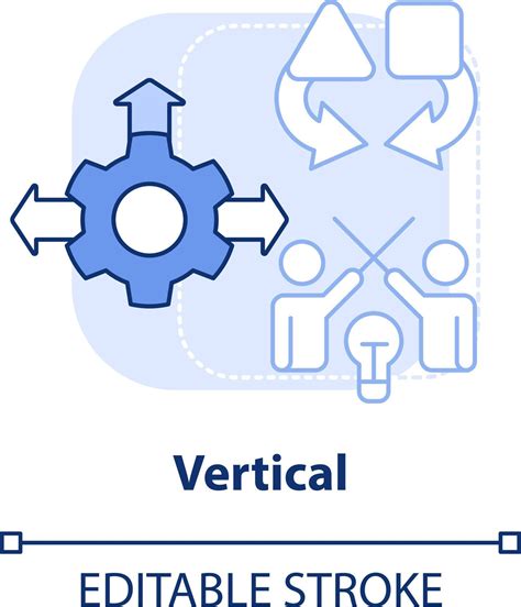 Vertical Business Merger Light Blue Concept Icon Different Stages Integration Abstract Idea