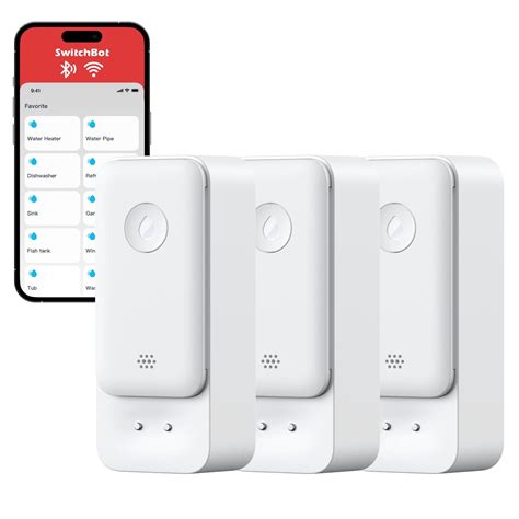 Switchbot Wifi Water Sensor 3 Pack Smart Water Leak Detector 100db