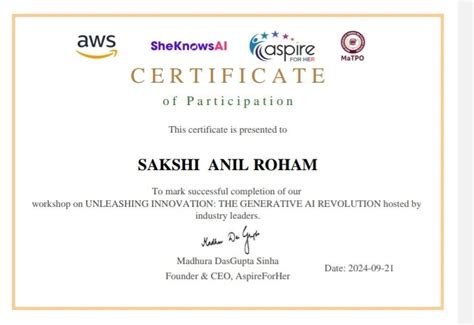Sakshi Roham On Linkedin Generativeai Airevolution Innovation Techinnovation Aws Sheknowsai