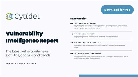 cytidel on linkedin cytidel vulnerability intelligence report