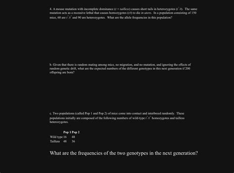 Solved A Mouse Mutation With Incomplete Dominance