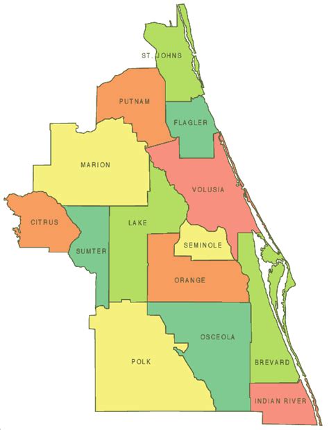 Central Florida County Map South Florida Regional Planning Council