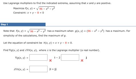 solved use lagrange multipliers to find the indicated