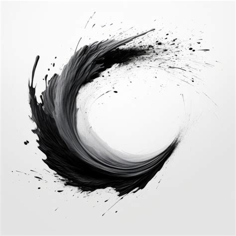 평평한 ⁇ 배경 에 검은색 포토 ⁇ 브러시 프리미엄 사진