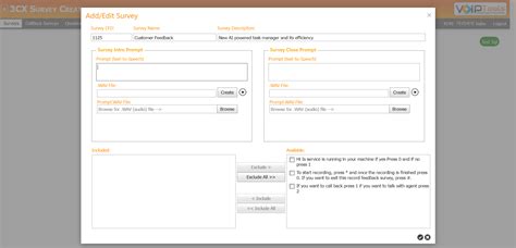 Survey Creator V18 Voiptools