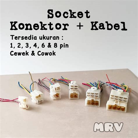 8 Pin Socket 8 Pin Connector Socket Cable Nylon Material Shopee