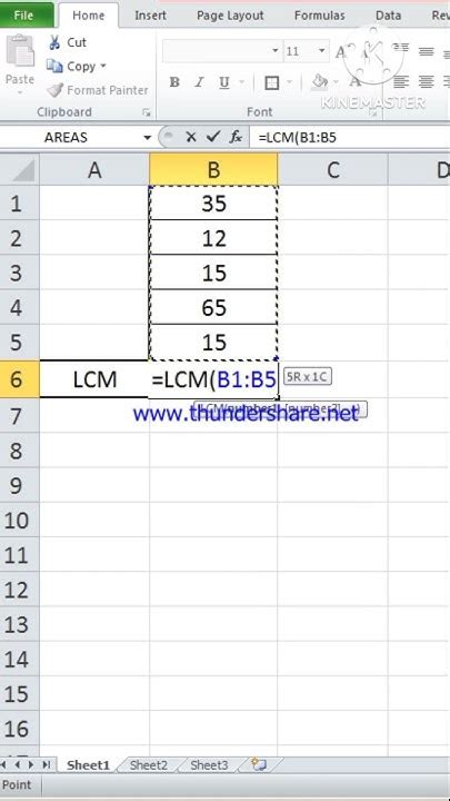 Lcm Formula In Ms Excel Shorts Viral Youtube