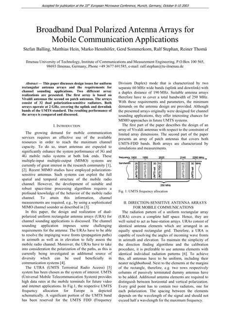 Pdf Broadband Dual Polarized Antenna Arrays For Mobile Communication