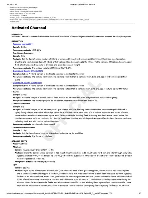 Usp Nf Activated Charcoal Download Grátis Pdf Distillation Titration