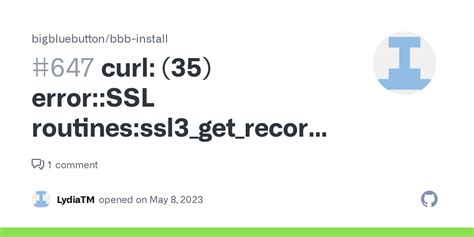 Curl 35 Errorssl Routinesssl3getrecordwrong Version Number · Issue 647 · Bigbluebutton