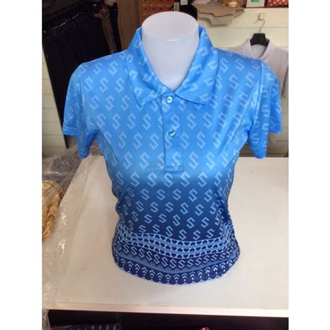 เสื้อลายขอพิมพ์ลายคอโปโลผ้ายืด Shopee Thailand