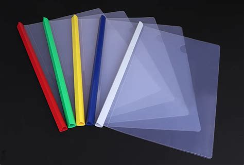 Recycle Pp Office Stationery A Size Transparent Plastic Report Cover Colorful Clear Q Spine