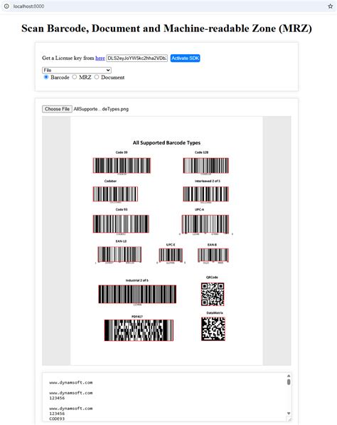 How To Build A Web App To Scan Barcodes Documents And Mrz In Html5 And Javascript Dynamsoft