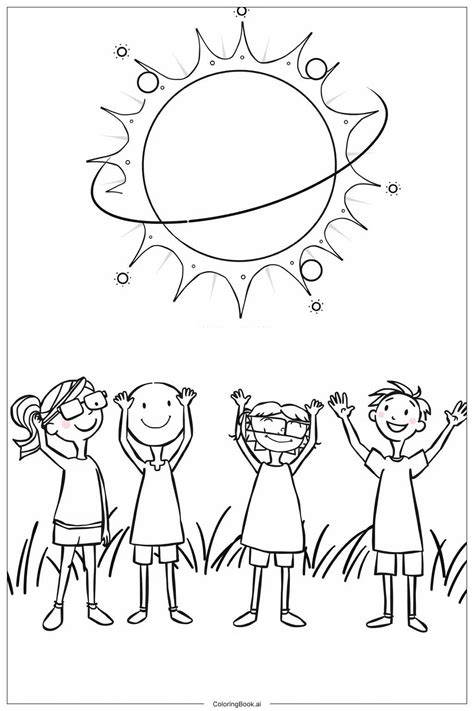50 Dibujos De Eclipse Solar Para Colorear Pdf Y Png Gratis