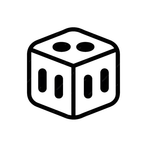 Dice Symbol On White Background Icon For Easy Use Premium Ai