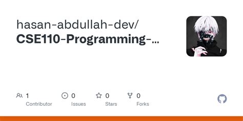GitHub Hasan Abdullah Dev CSE110 Programming Language I