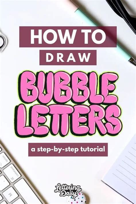 How To Draw Bubble Letters Easy Tutorial Free Worksheets 2025 Bubble Drawing Bubble