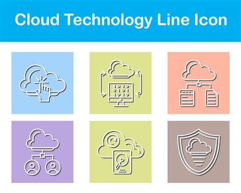 Cloud Technology Vector Icon Set 21264600 Vector Art At Vecteezy