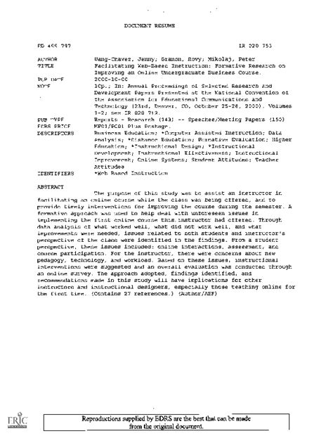pdf facilitating web based instruction formative research on