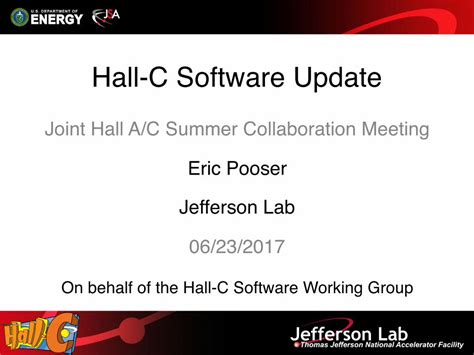 Pdf Hall C Software Updatehall C Analyzer Overview • Hall C Root