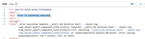Alerting Status Code 500 Received With Log Error In Expanding Template · Issue 72708 · Grafana