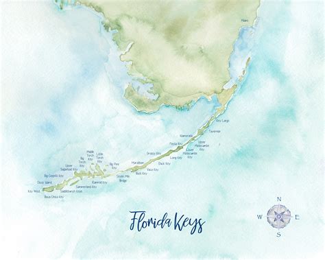 Map Florida Keys Florida Keys Map Wooden Maps Thirtyaxis