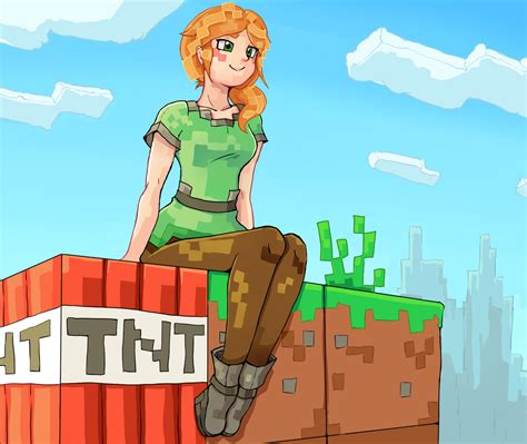 Minecraft Alex Enjoying Her Day By Chiisaitheblitz On Deviantart