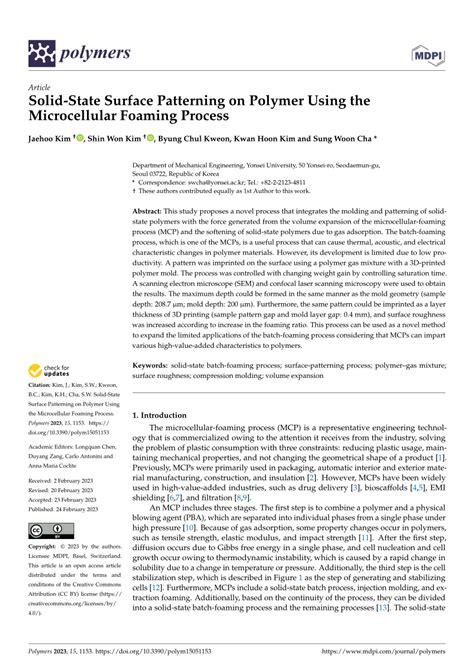 pdf solid state surface patterning on polymer using the microcellular